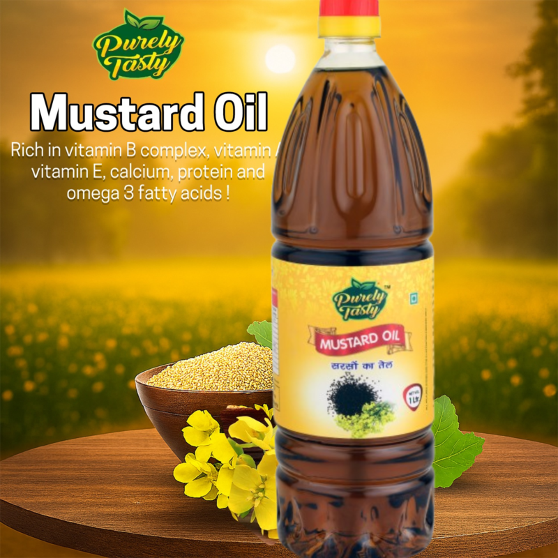 Cold Pressed Black Mustard Oil (1Litre) - DEVDOOT PRODUCT