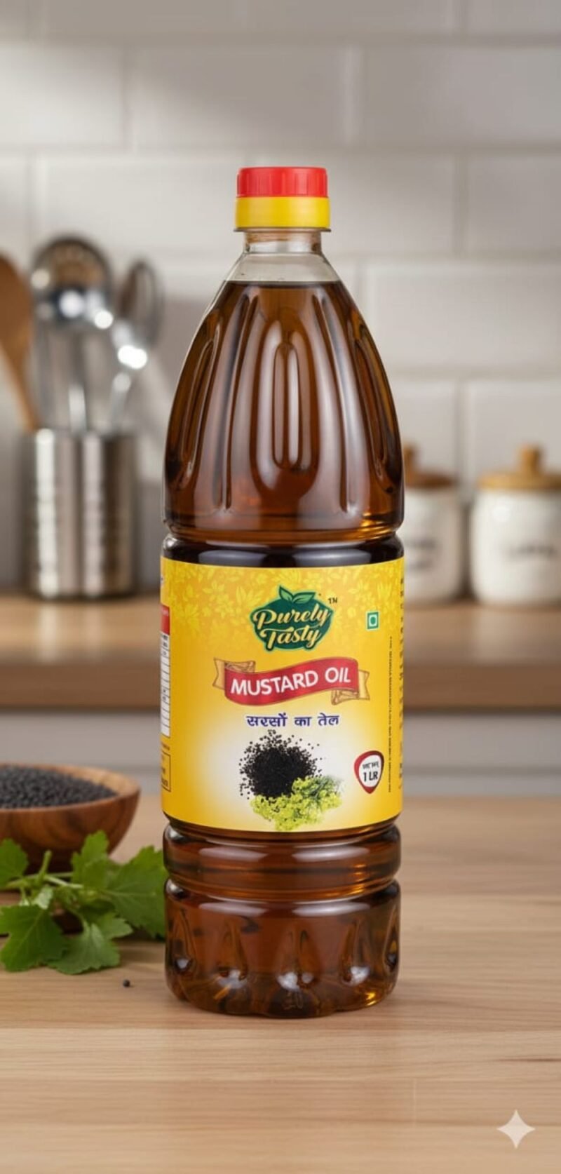 Cold Pressed Black Mustard Oil (1Litre) - DEVDOOT PRODUCT